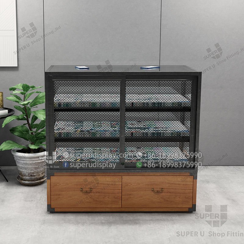 Custom Vintage Metal & Wood Mobile Phone Shop Display Counter for ...