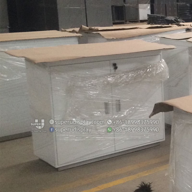 Custom Mobile Phone Shop Table with Fixbay and Storage for Retail Shop ...