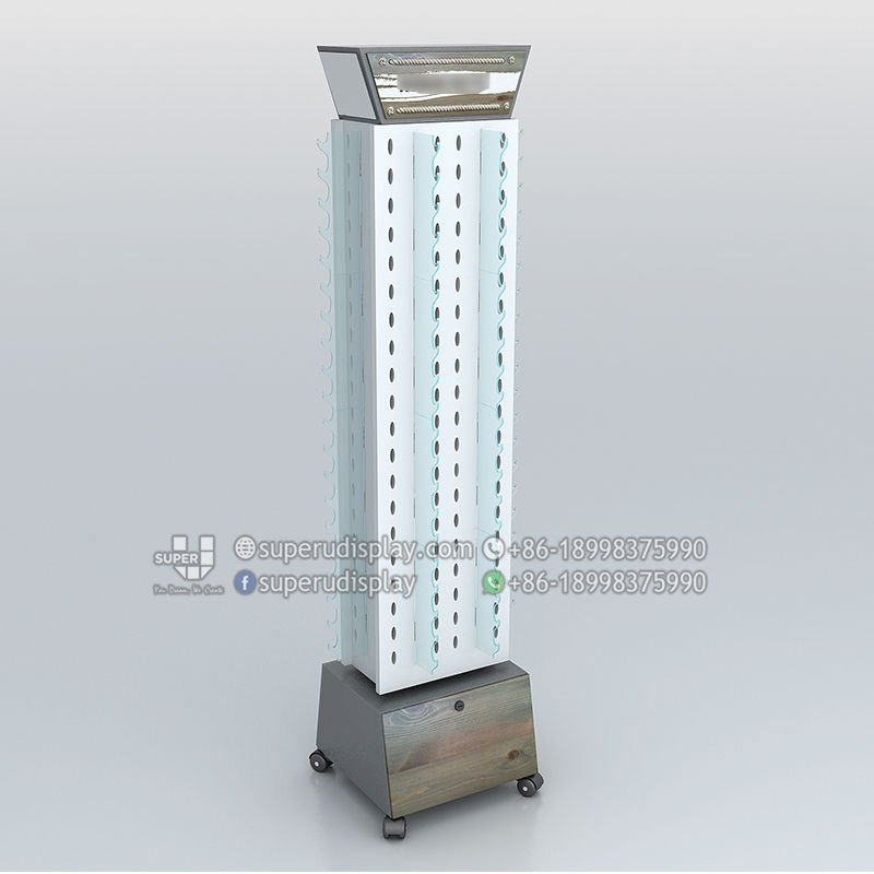 Custom Rotating Floor Sunglasses Display Stand Holder Rack with Mirrors ...