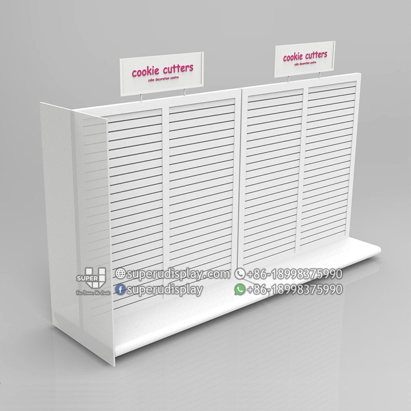 Custom Floor Stand MDF Slatwall Panel Snack Display Rack Gondola for ...