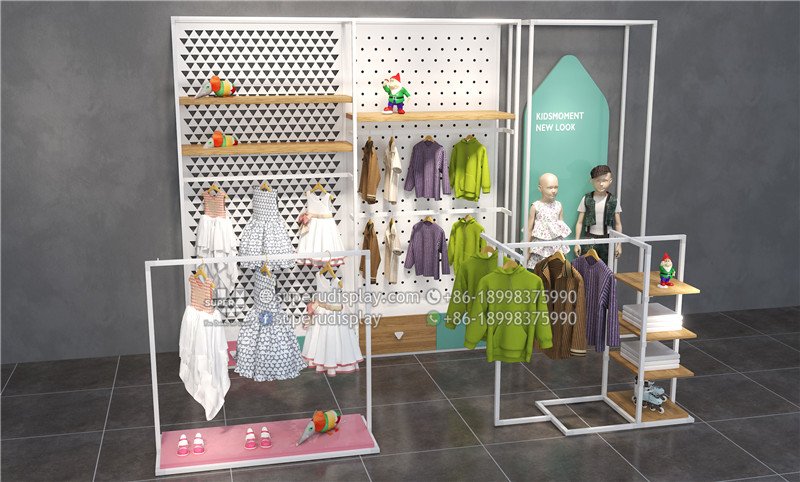 Custom Freestanding Modular Fashion Retail Display Racks for Children ...