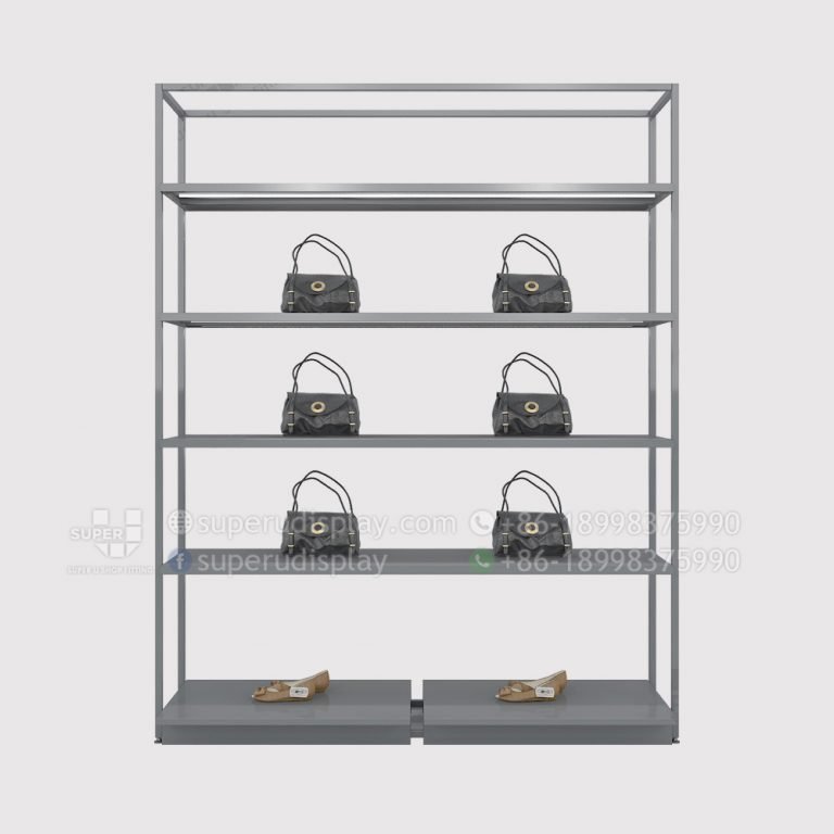 Custom Floor Standing Two Way Rails Purse Display Rack Case for Retail ...