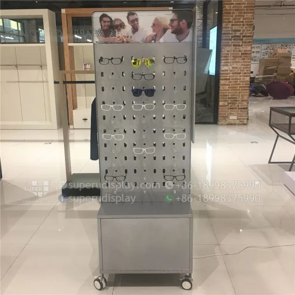 Custom Mobile Metal Floor Rotating Sunglass Display Rack Stand with ...