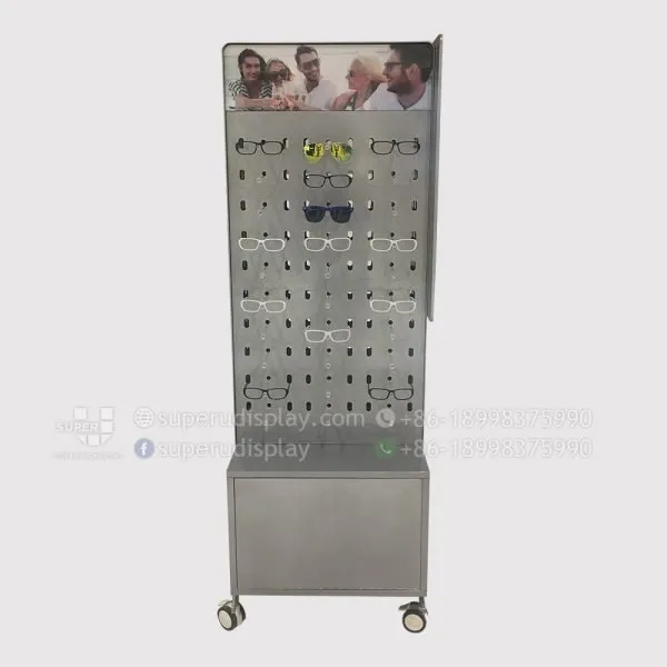 Custom Mobile Metal Floor Rotating Sunglass Display Rack Stand with ...