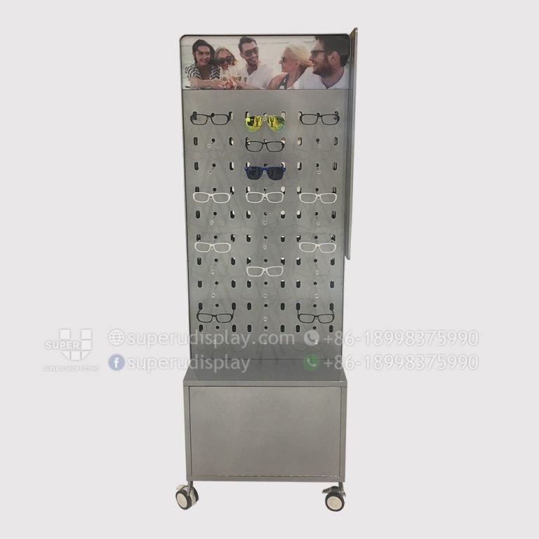 Custom Mobile Metal Floor Rotating Sunglass Display Rack Stand with ...