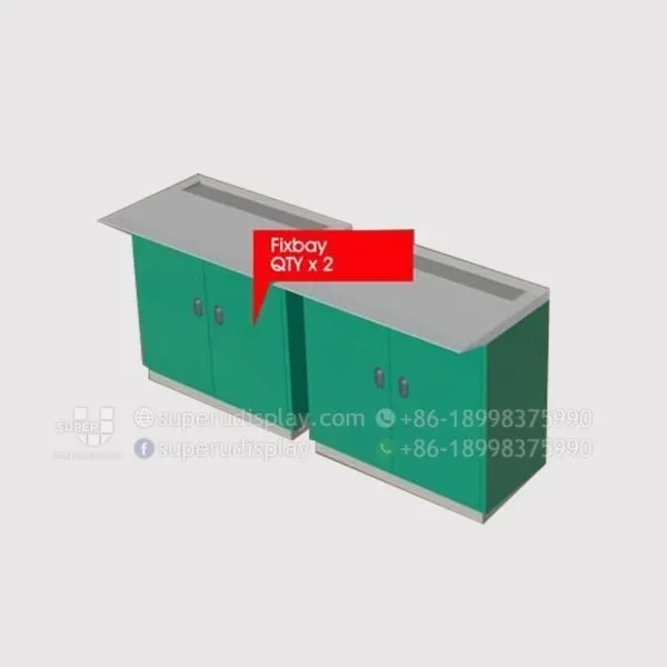 Custom Mobile Phone Shop Table with Fixbay and Storage Manufacturer ...