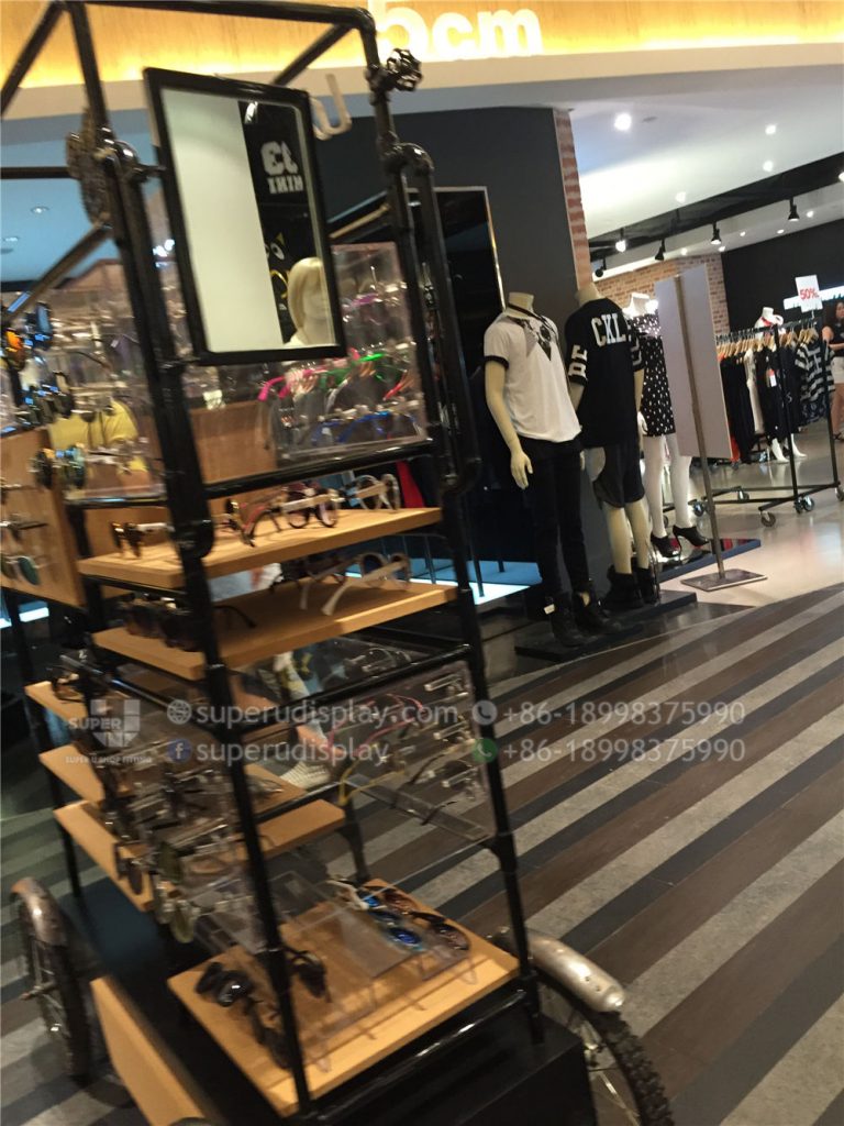 Custom Creative POS Merchandising Mobile Floor Sunglasses Display Stand ...