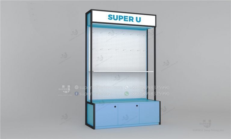 Custom Wall Cell Phone Accessories Display Rack Case with LED Strips ...