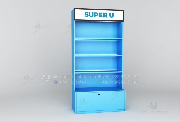 Custom Wall Cell Phone Accessories Display Rack Case with LED Strips ...