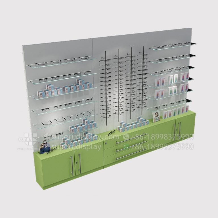 Custom Wall Eyewear Frame Optical Display Rods Rack with Locks ...