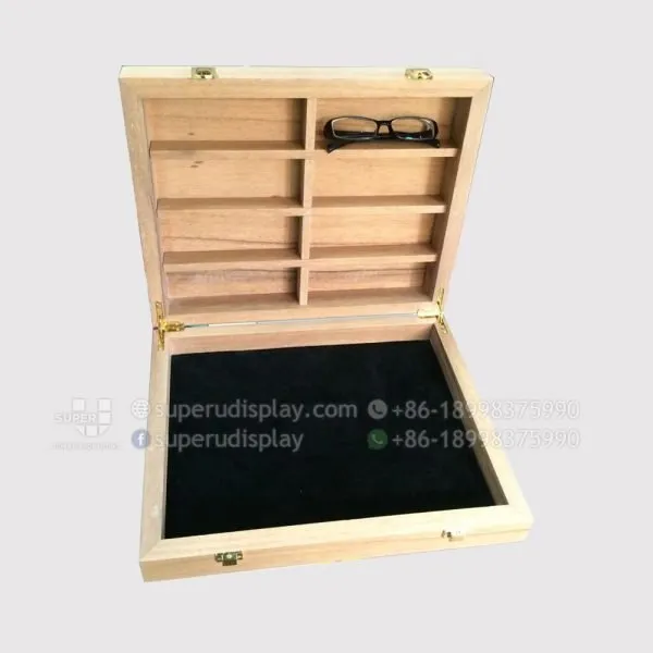 Custom Wooden Sunglasses Display Tray Organizer Box Manufacturer Supplier