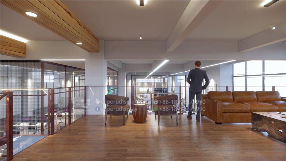 3D Super U Commercial Office Interior Design