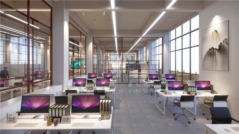 3D Super U Commercial Office Interior Design