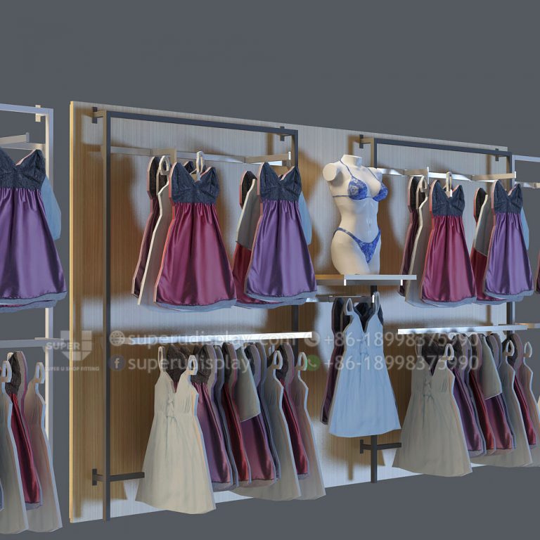 Custom Boutique Wall Display Rack for Women's Clothing Manufacturer ...