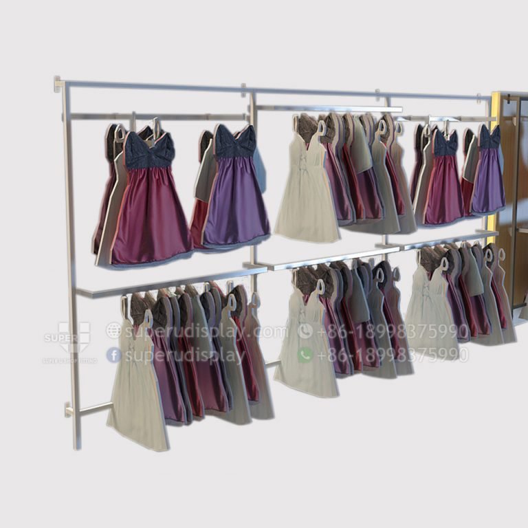 Custom Fashion Wall Mounted Modular Metal Ladies Retail Bag Display ...