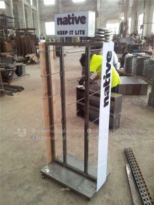 Custom Floorstanding POS Metal Sandal Display Rack Gondola Manufacturer ...