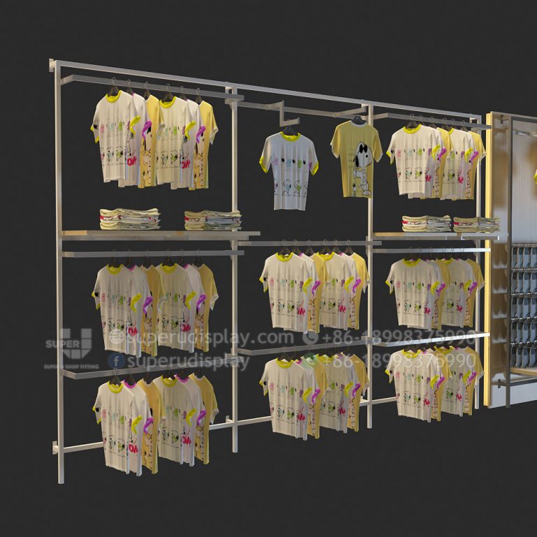 Custom Retail Store Wall Display Systems Rack for Children Garment ...