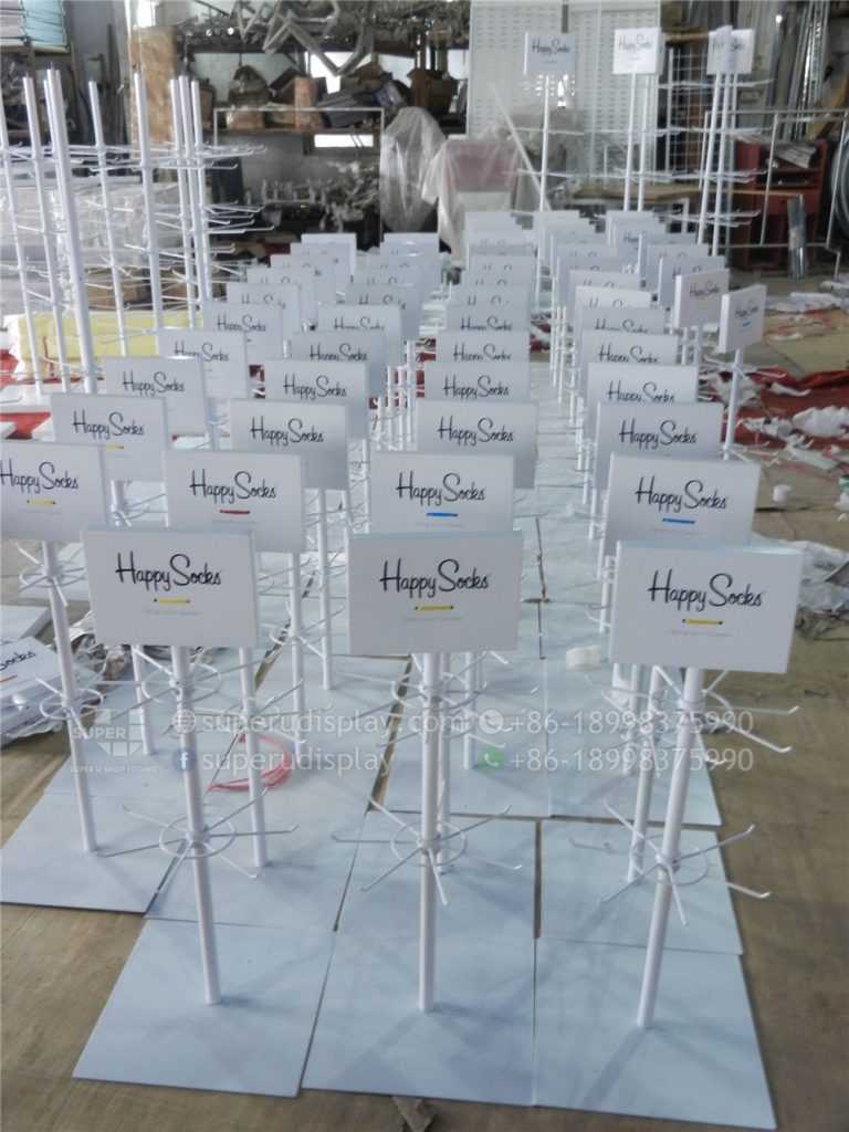 Custom Rotating Countertop Metal Socks Display Stand Manufacturer Supplier