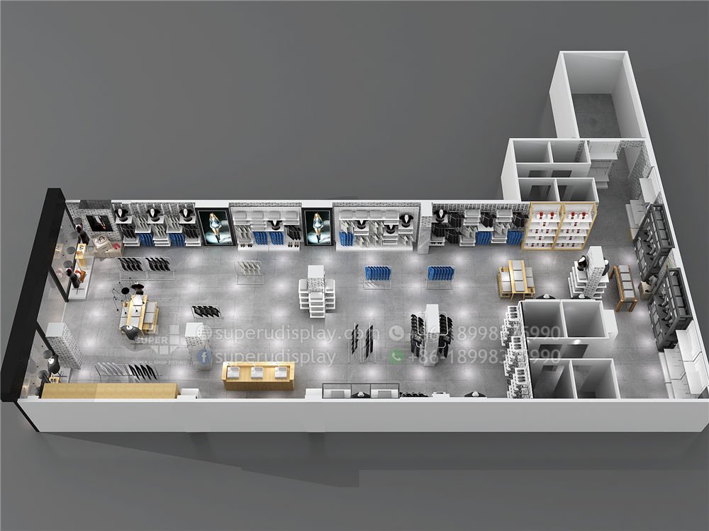 Unique Men's Clothing Shop Design