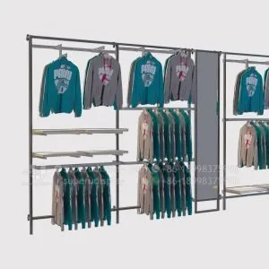 Custom Unique Modular Wall Mounted Clothing Rack for Retail Shop ...