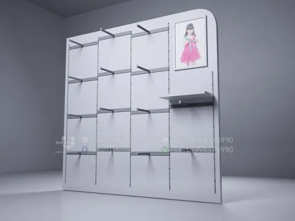 Custom White Retail Wall Rack With Hooks for Product Display ...