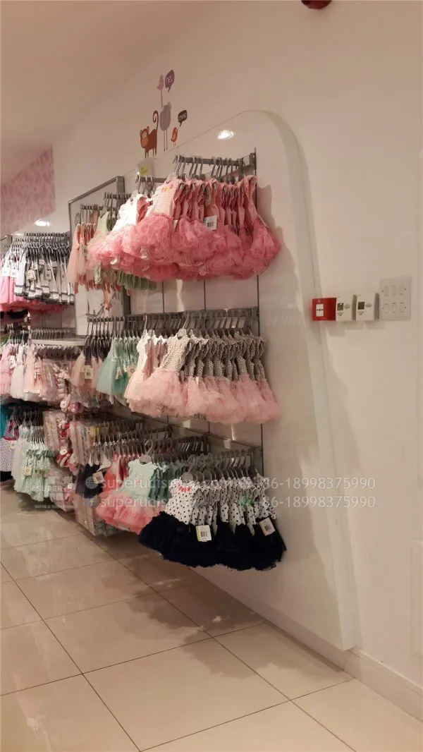 Custom White Retail Wall Rack With Hooks for Product Display ...