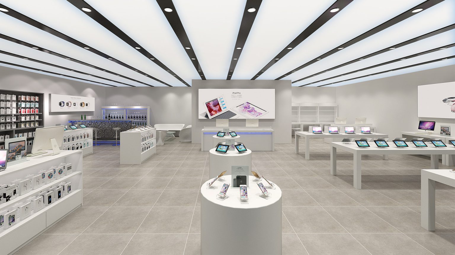 Dino's iShop Mobile Phone Shop Design and Store Fixtures Manufacturing