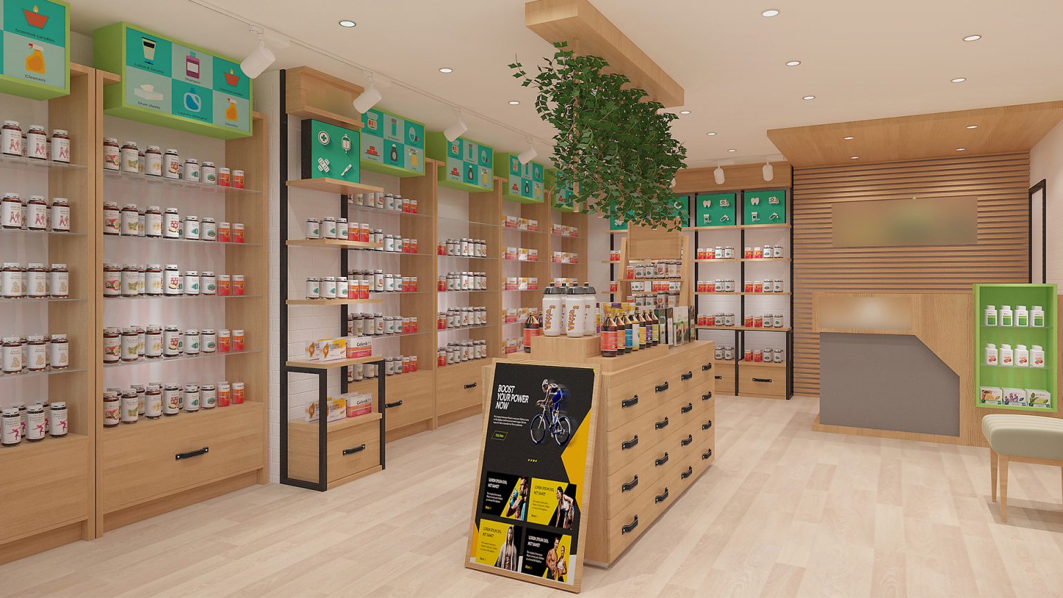 BePharm Retail Pharmacy Shop Interior Design