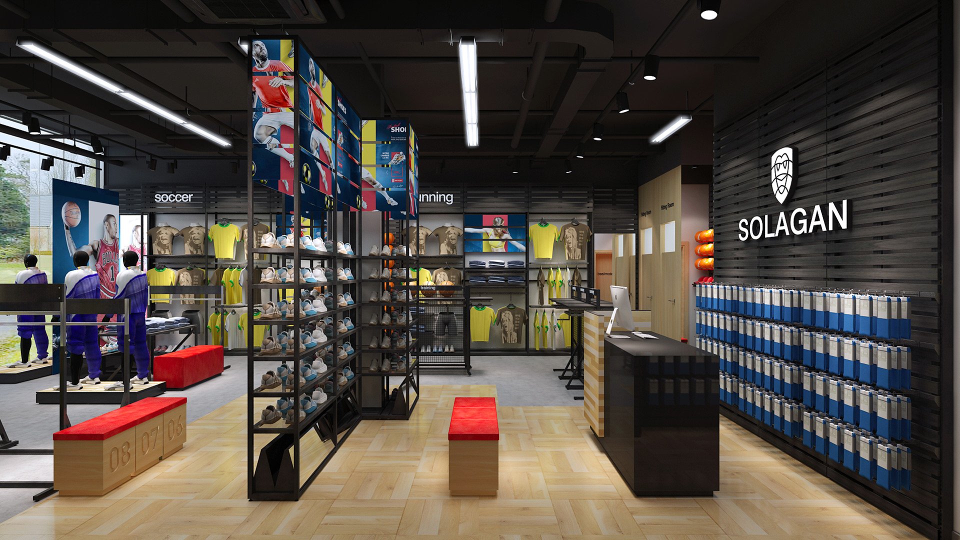 Rebel Retail Sports Store Shopfitting Manufacturing