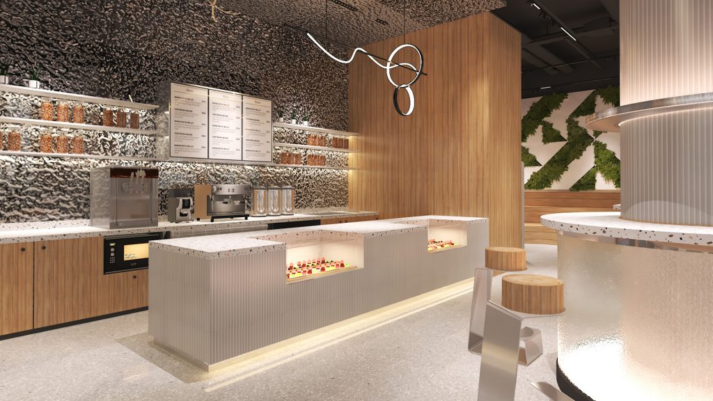 Flora Chocolate Coffee Cafe Interior Design Project