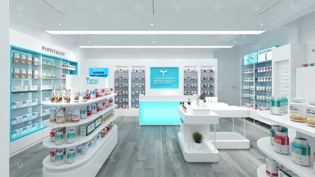 Super U Sustainable Pharmacy Interior Design Solution