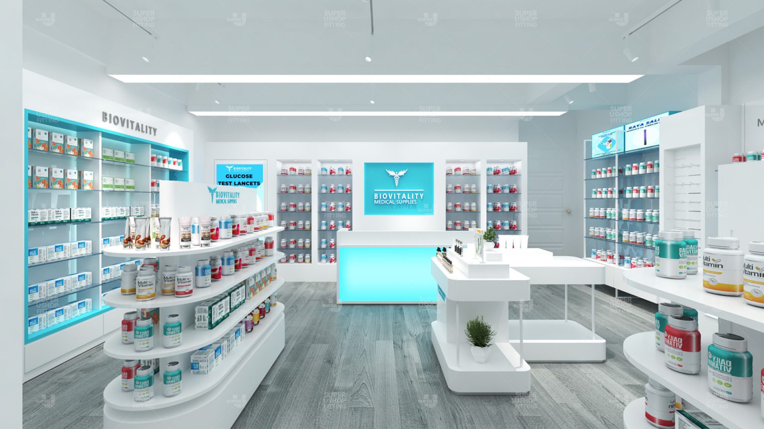 D'Offay Small Retail Pharmacy Design and Shop Display Furinture ...