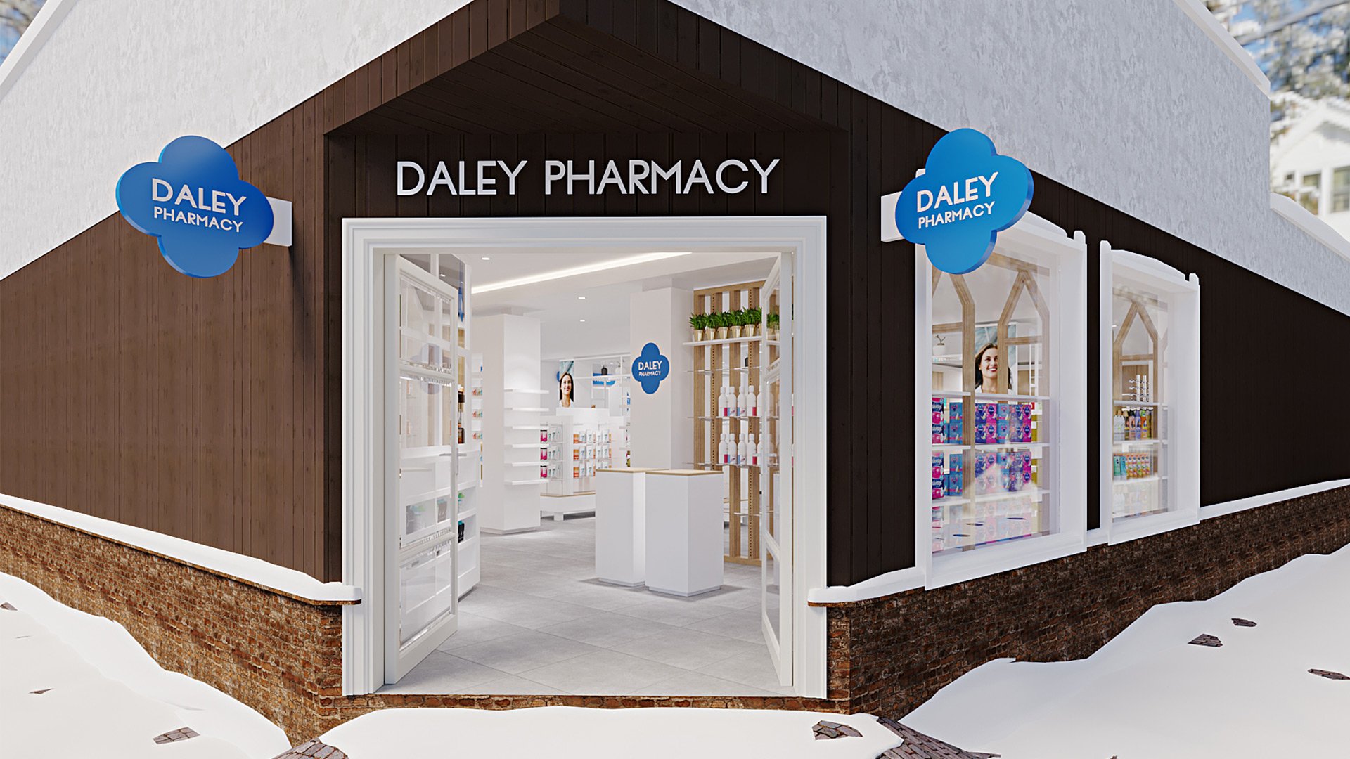 Super U Sustainable Pharmacy Interior Design Solution