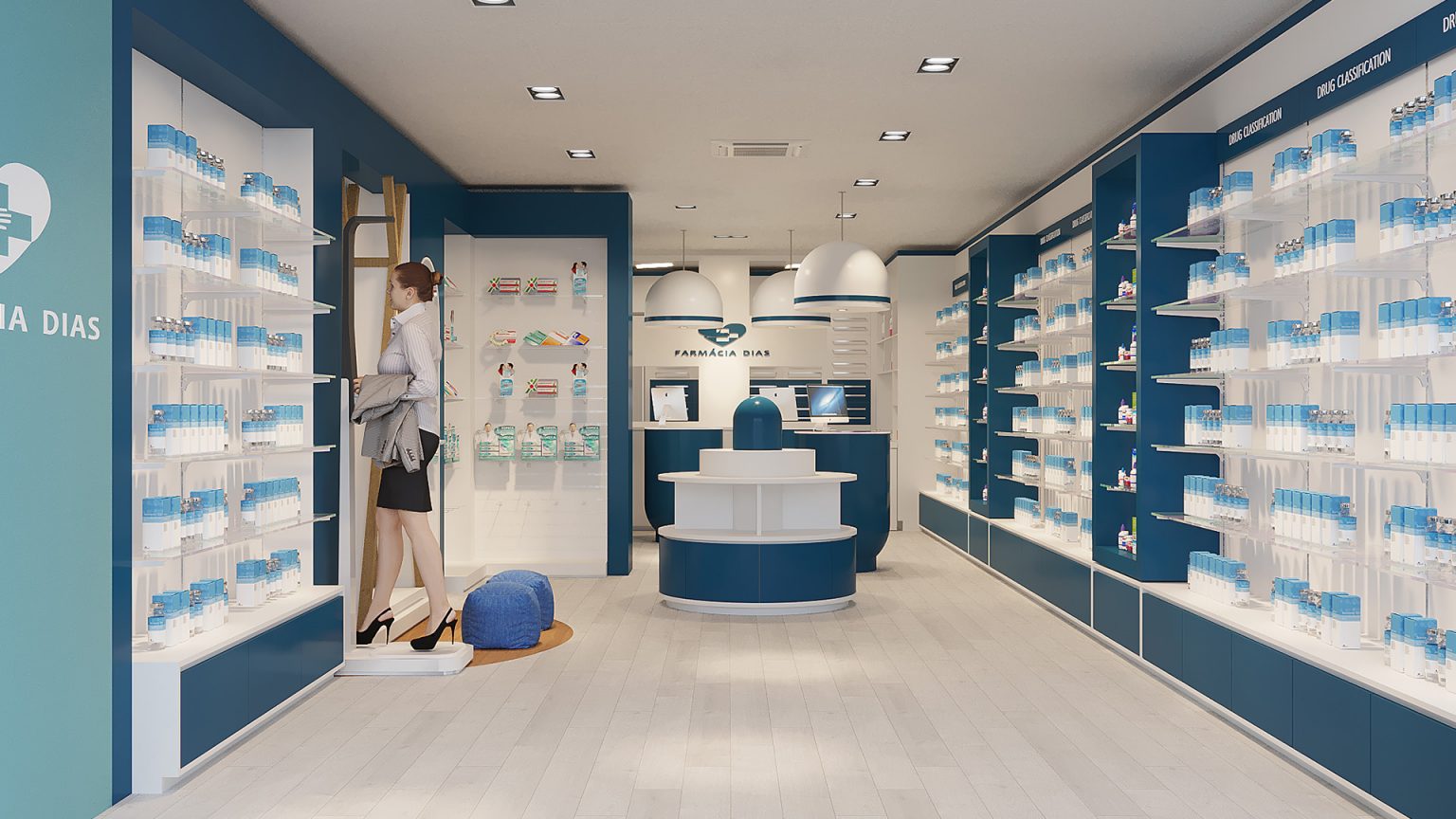 Super U Sustainable Pharmacy Interior Design Solution