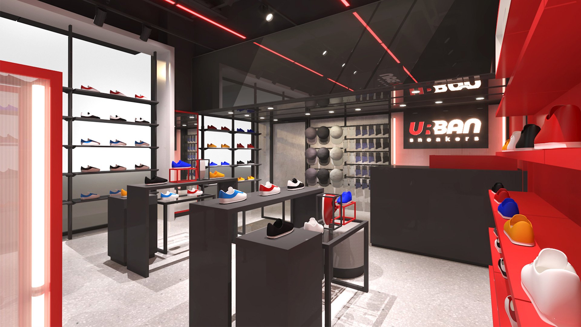 Native POS Retail Shoe Store Fixtures Manufacturing Project