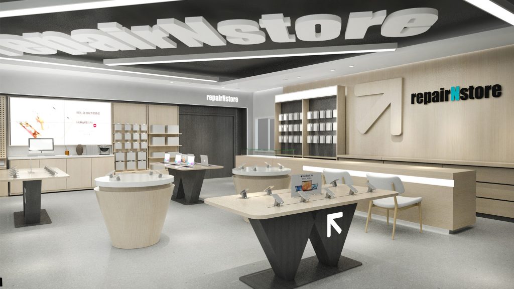 Samsung Franchise Retail Cell Phone Store Design and Display Furniture ...