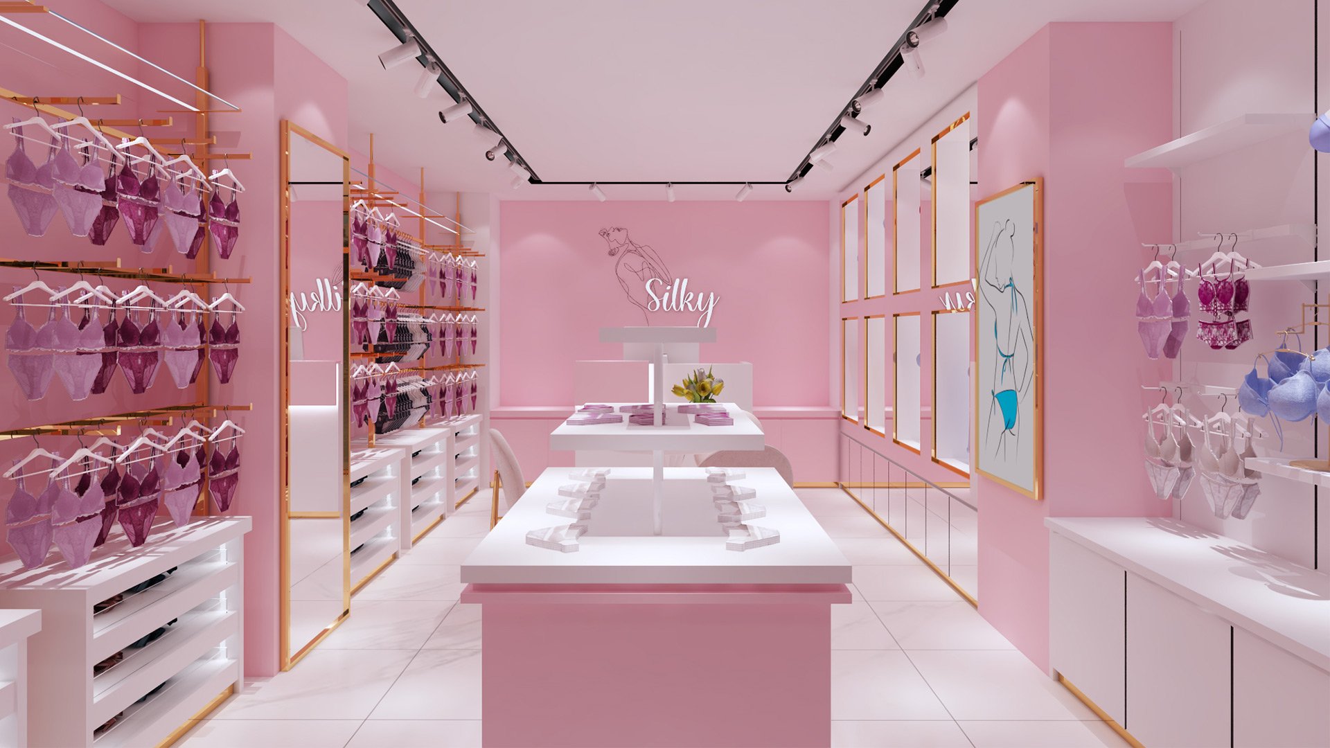 Silky Lingerie Store Design and Shop Display Furniture Manufacturing ...