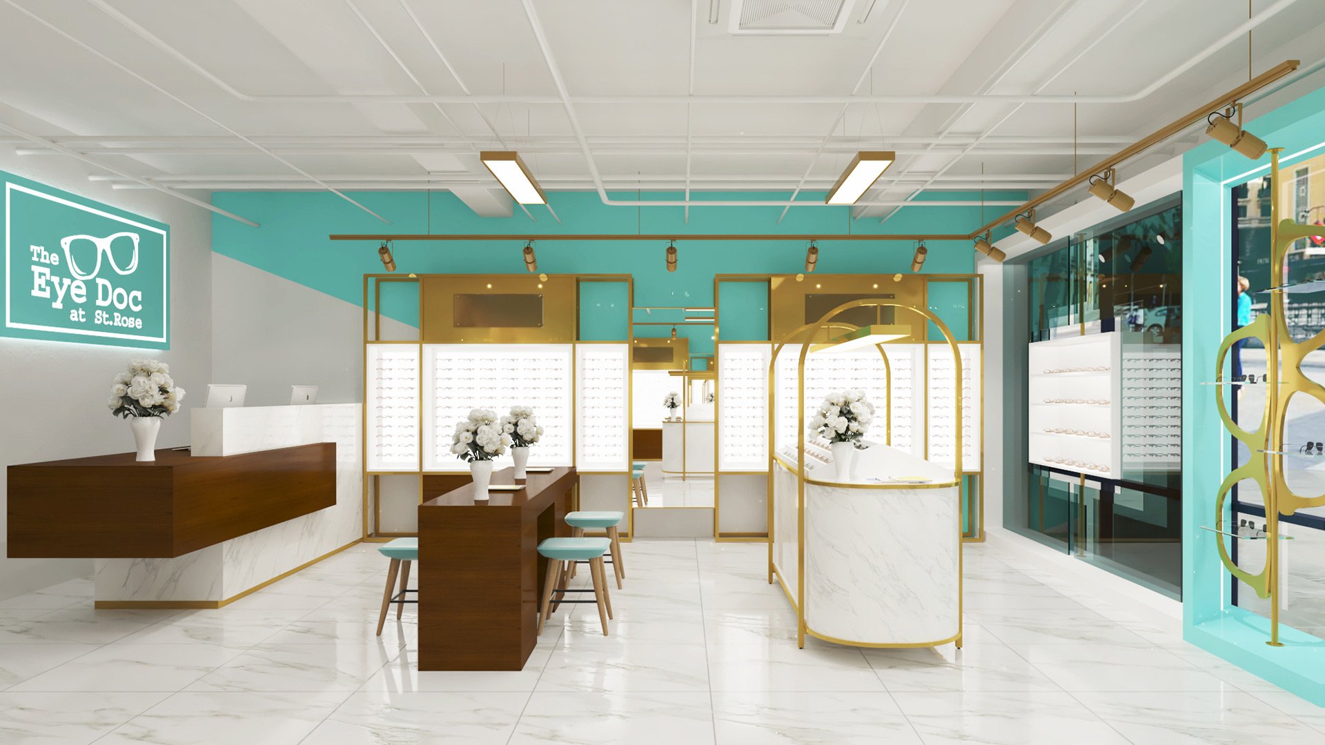 The Eye Doc Optical Interior Design and Shop Display Furniture Manufacturing Project