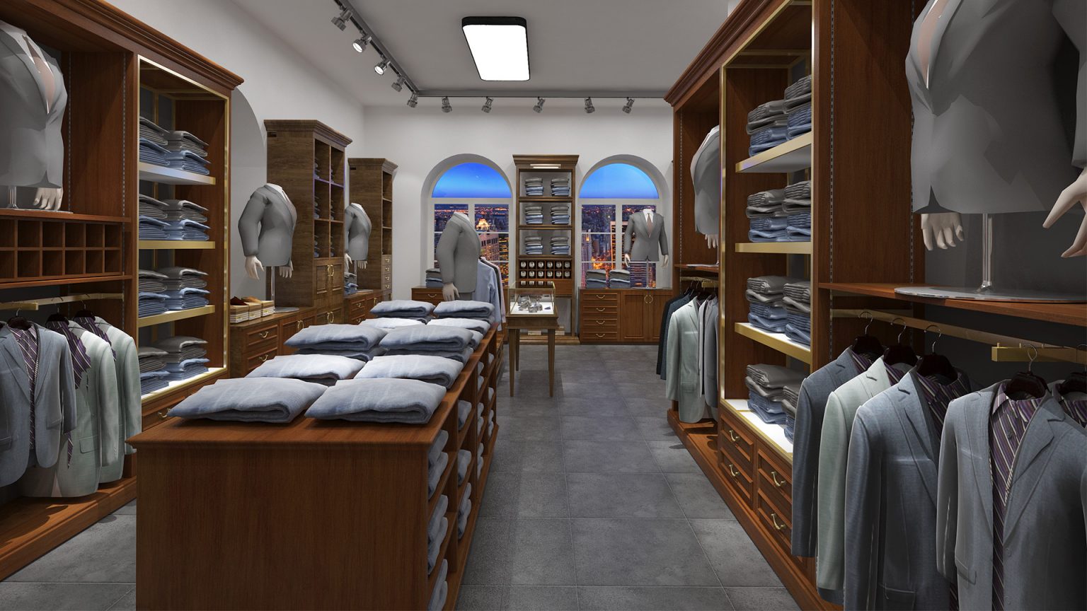 Borgioli Men's Suits Store Design & Shopfitting Manufacturing