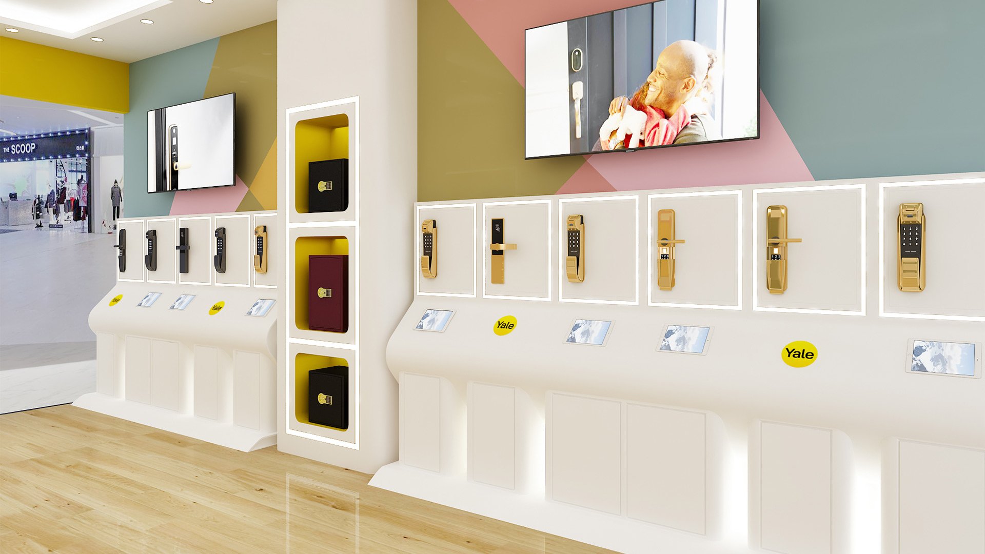 Yale Smart Home Digital Lock Store Showroom Design Project