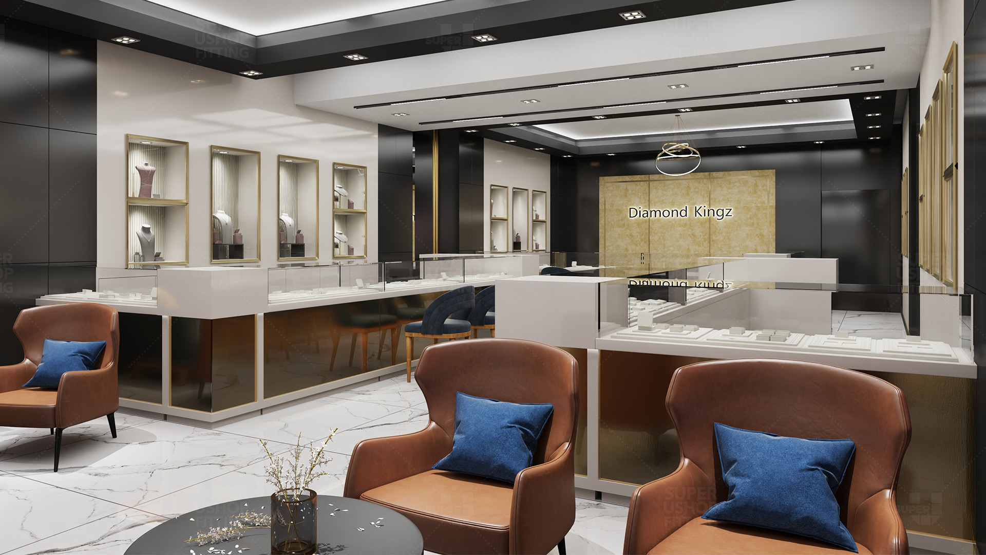 Diamond Kingz Jewelry Shop Design & Display Fixtures Manufacturing Project