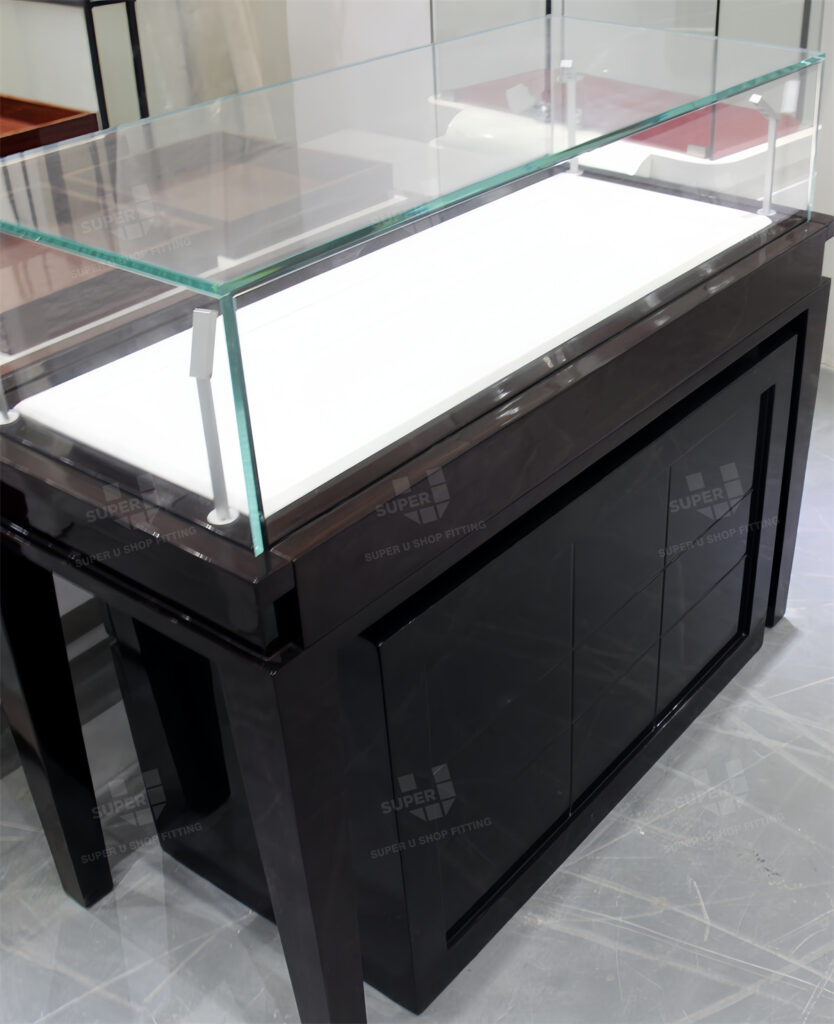 Custom Glass Locking Jewelry Display Case with Storage Manufacturer ...