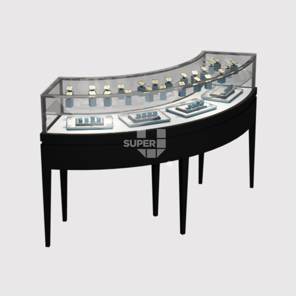 Custom Modern Retail Glass Jewelry Display Table Manufacturer Supplier