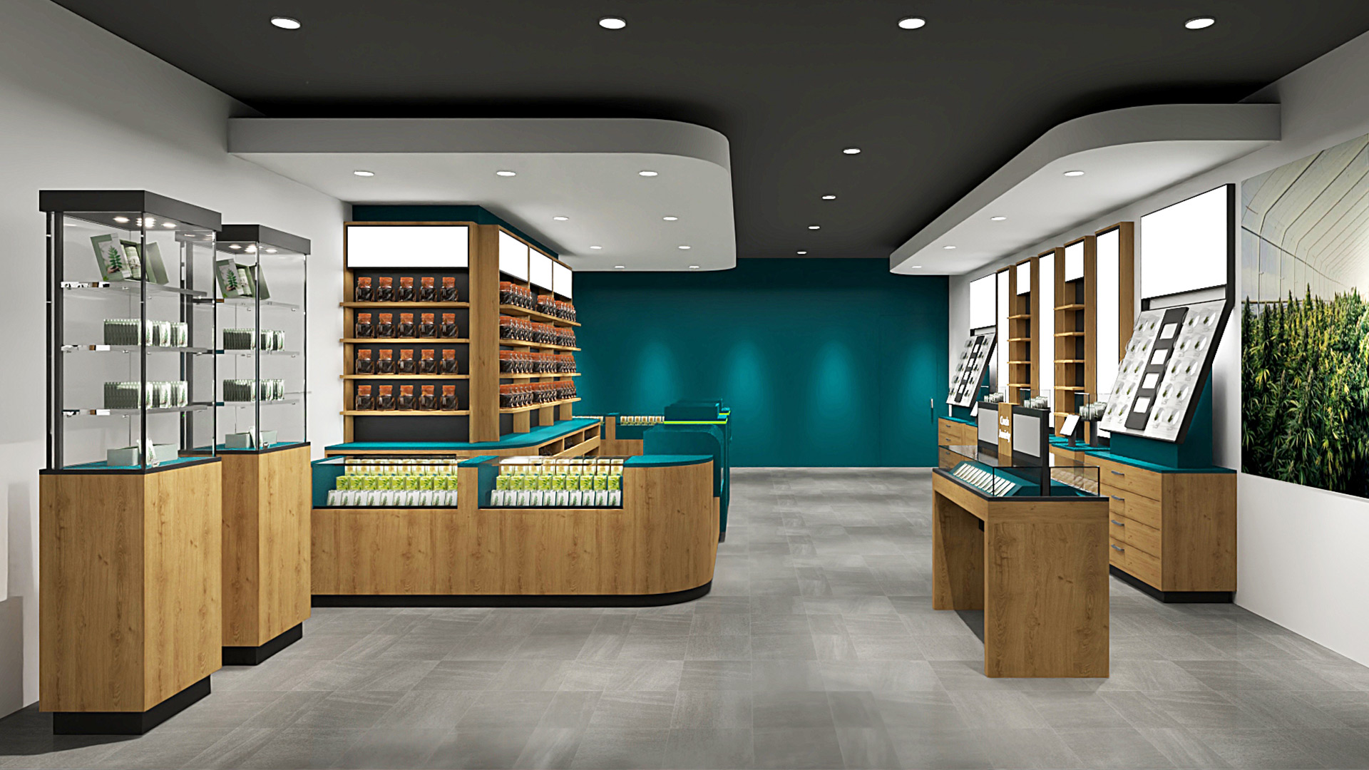 PotFarmers Weed Store Design and Display Fixtures Manufacturing Project