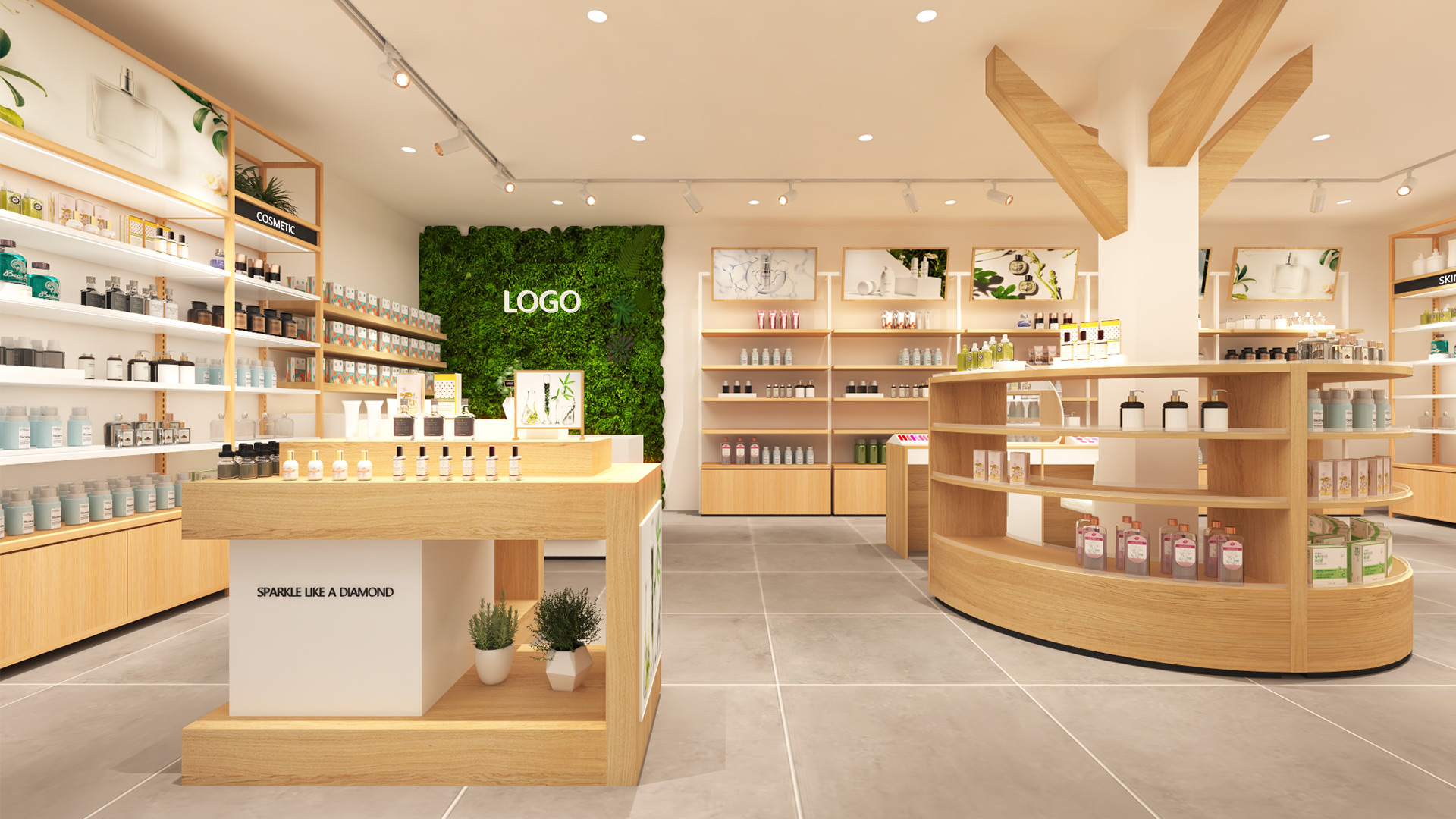 Aura Beauty Cosmetic Store Design Project