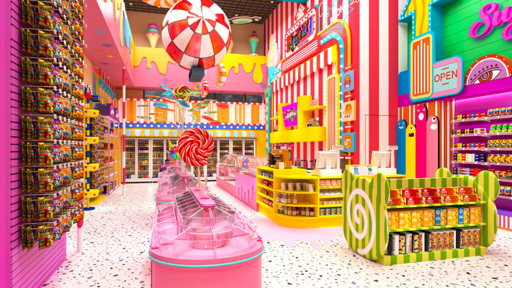 Sugar Shack Candy Store Design and Display Furniture Manufacturing Project